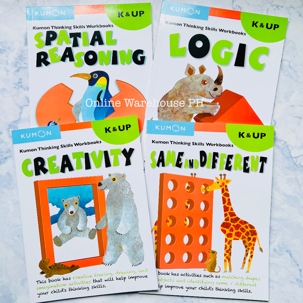 Kumon [Thinking Skills Workbooks] - K & Up (Set of 4 Workbooks) - On ...