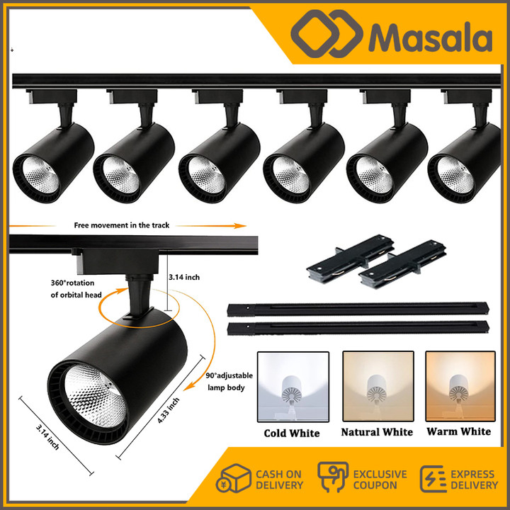 Track Lights Complete Set Cob Spotlights 12W/20W/30W/40W Led Spot Light ...