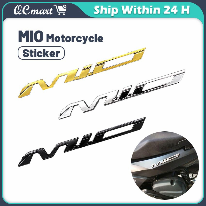 【Ship In 24H】 Motorcycle 3D Emblem Badge Sticker MIO Decals Frame Body ...