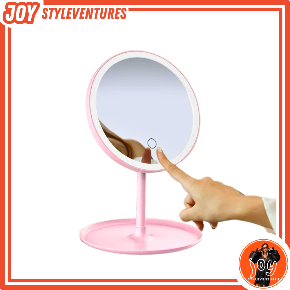 JOY LED Vanity Mirror with 3 Lights - Touch Type Switch USB Chargeable ...