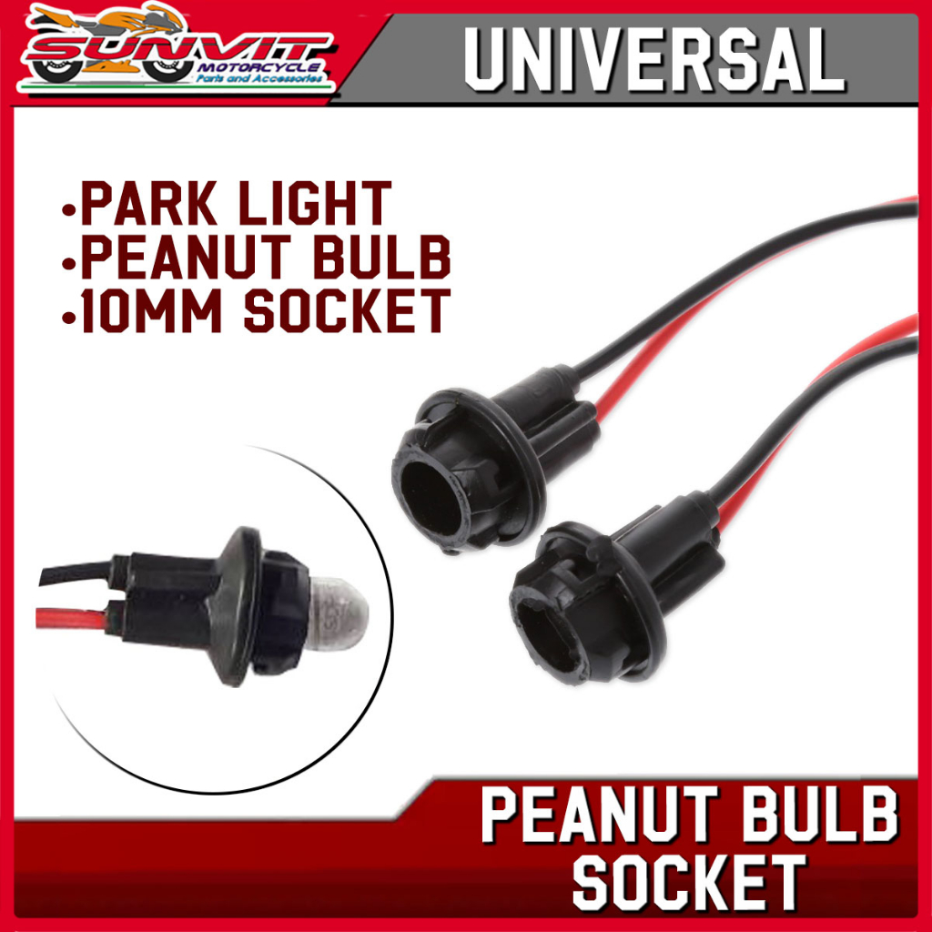MOTORCYCLE UNIVERSAL PEANUT BULB SOCKET BLACK COLOR AVAILABLE | Shopee ...