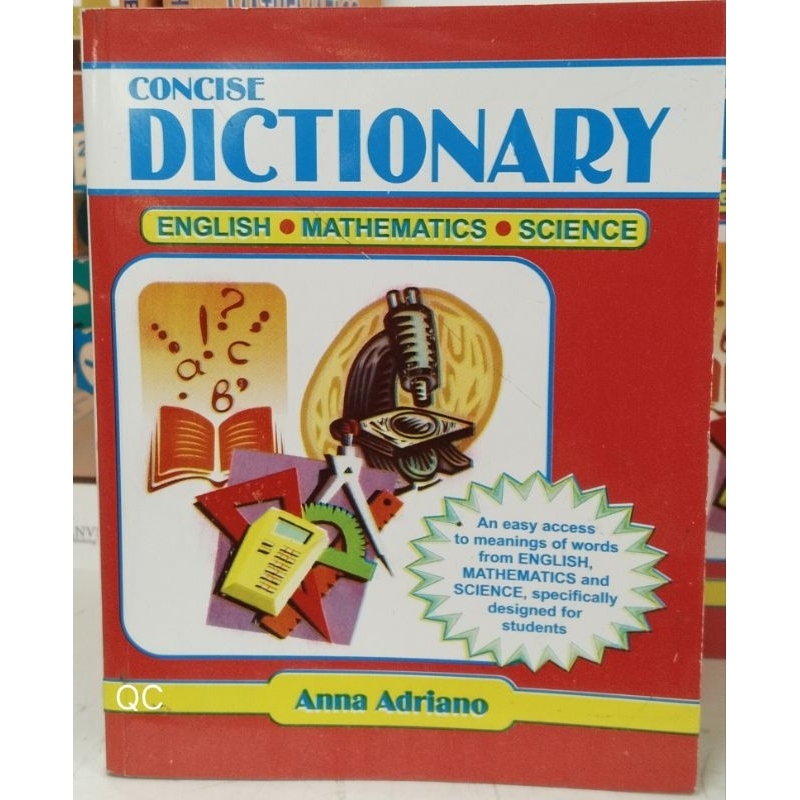 CONCISE DICTIONARY ENGLISH -MATHEMATICS -SCIENCE ( BRAND NEW ) | Shopee ...