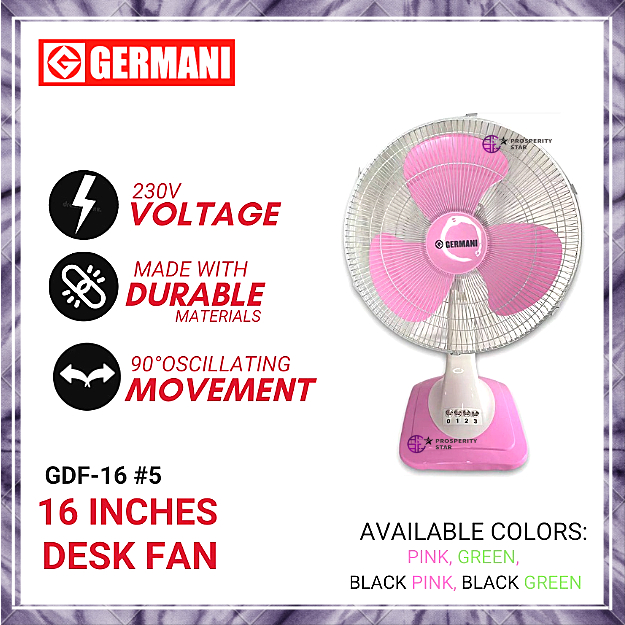 PROSPERITY STAR [1PC] High Quality Germani Desk Fan 3 or 5 Blades ...