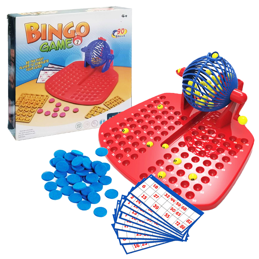 Bingo Game 7 Traditional Family Bingo Cage Balls Lotto Lottery Game Set ...