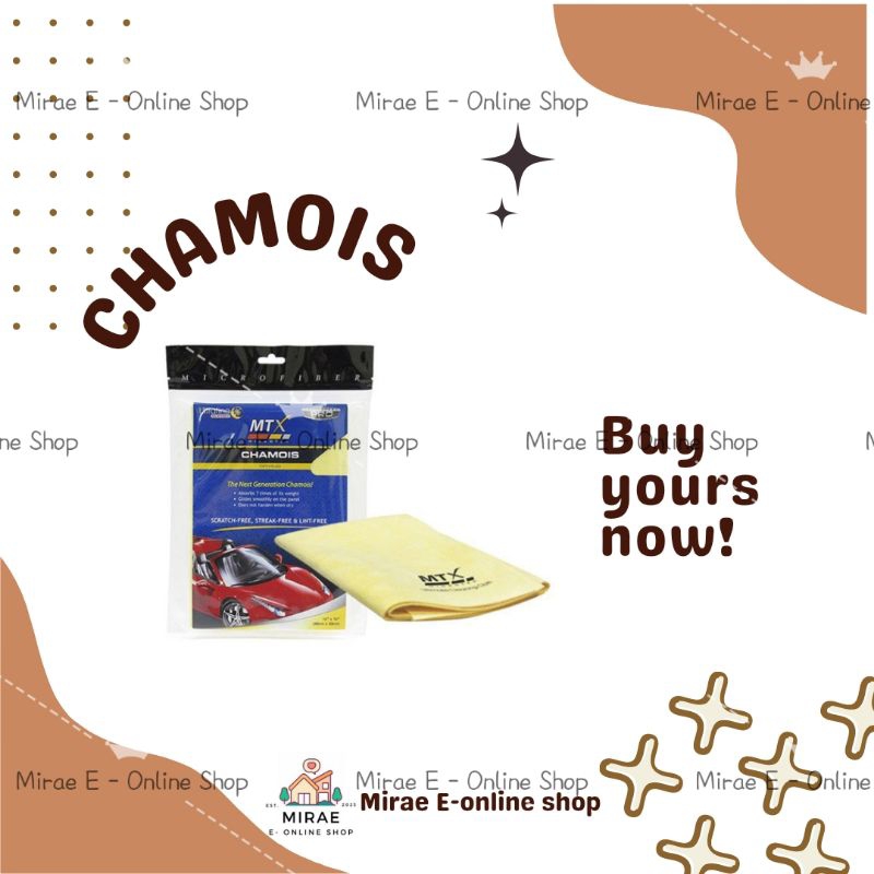 MICROTEX MTX CHAMOIS Care Care Microfiber Drying Cloth 1pc | Shopee ...