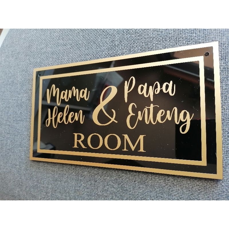 ROOM NAME ACRYLIC SIGNAGE5x9inch(CUZTOMIZED) | Shopee Philippines