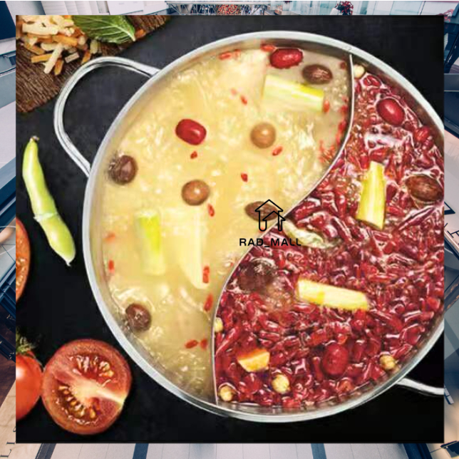 RADMALL [1PC] High Quality Duplex Pot Dual Sided Stainless Steel Hot ...