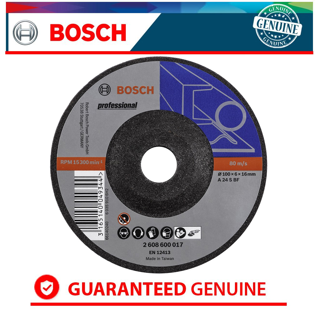 Bosch Grinding Disc 4" for Metal (2608600017) •khm megatools• | Shopee ...