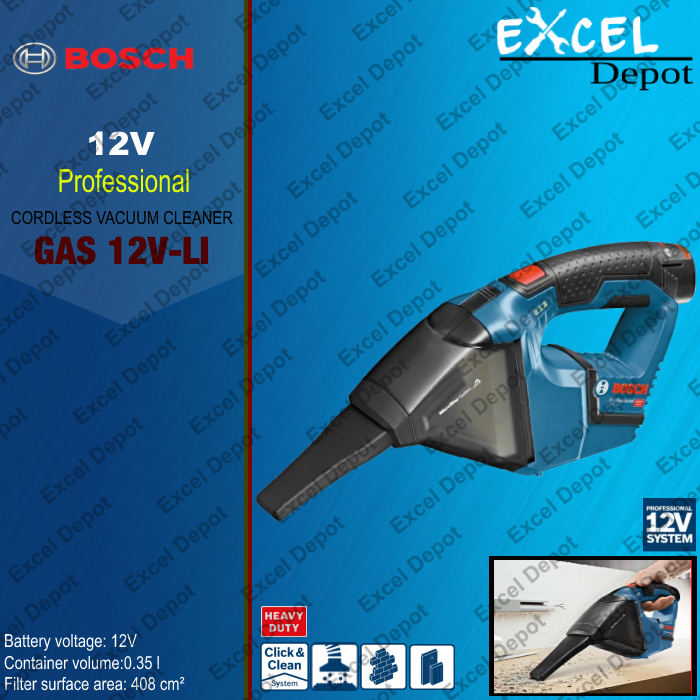 BOSCH GAS 12V-LI Professional Cordless Vacuum Cleaner | Shopee Philippines