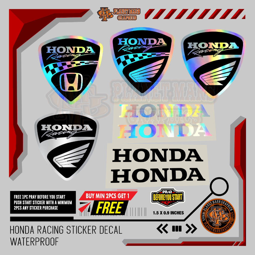 Honda Racing Sticker Decal | Shopee Philippines