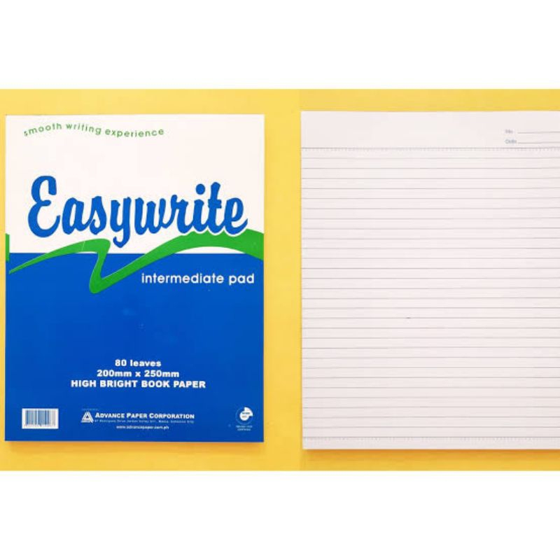 Easywrite Writting Pad Intermediate Pad Sold by 10pads/pack 80 leaves ...