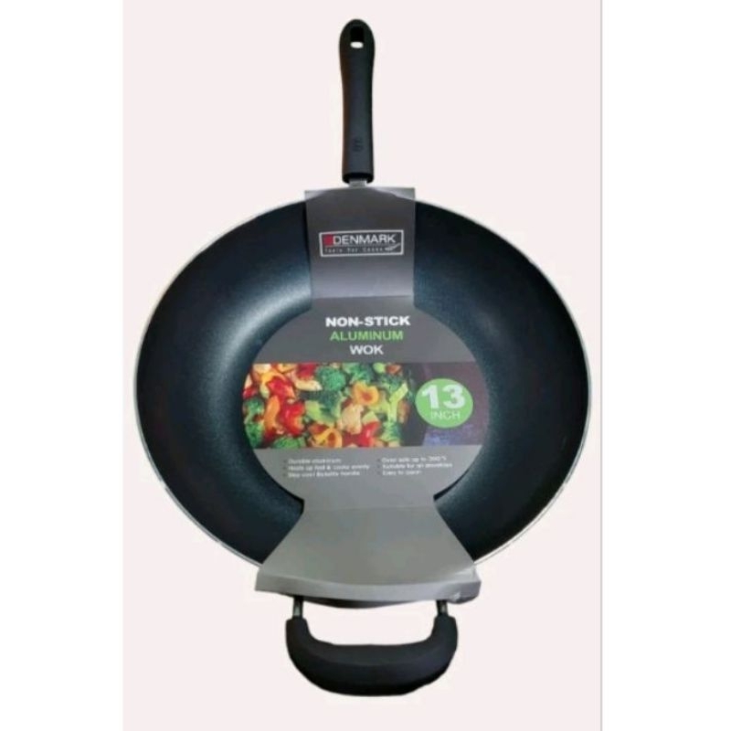 DENMARK NON STICK ALUMINUM WOK (13inches) | Shopee Philippines