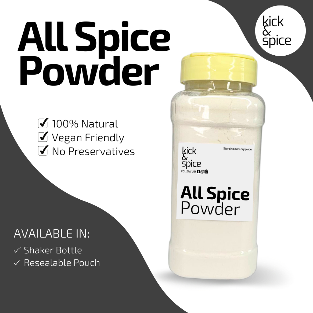 Kick and Spice All Spice Powder All Natural High-Quality Herbs and Spices Kitchen Essential ...