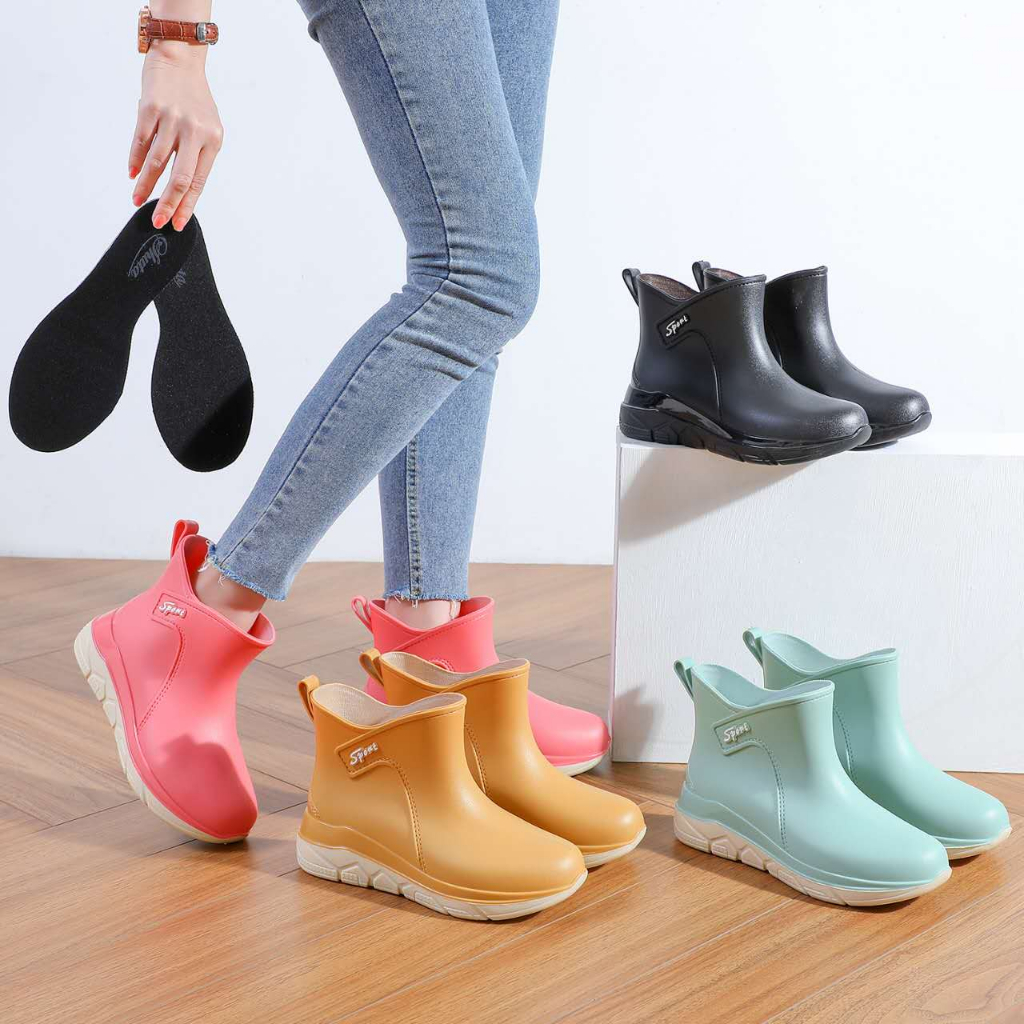 Shuta Colored High Tube Rain Boots Women's Rain Boots Overshoes Acid ...