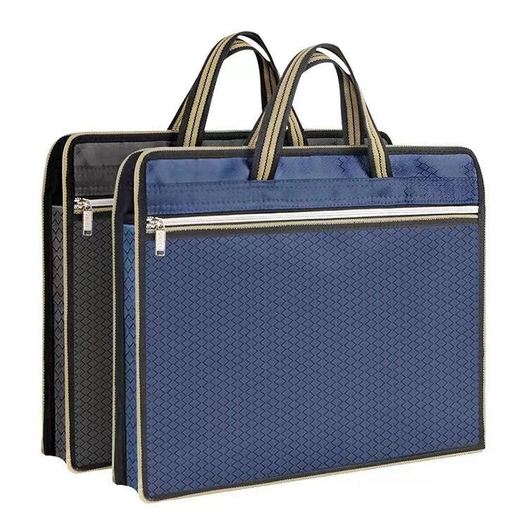Zippered Document Bag Briefcase, Waterproof Lightweight Handbag, Multi ...