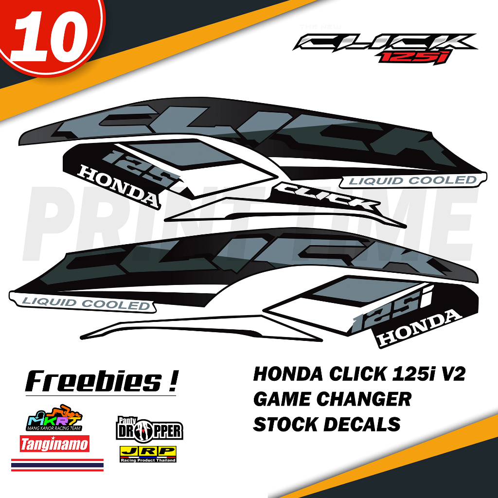 HONDA CLICK 125i STOCK DECAL VERSION 2 GAME CHANGER WITH FREEBIES ...