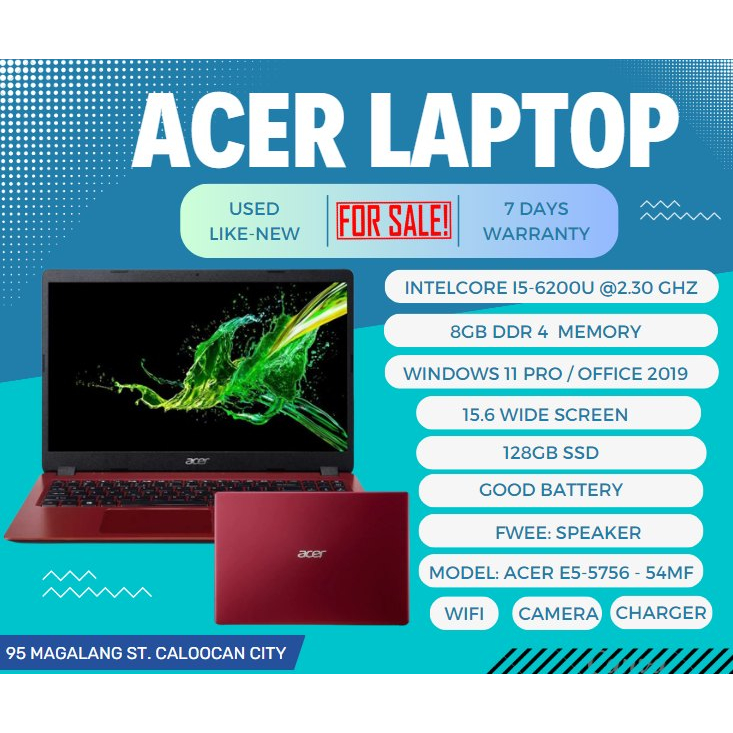 ACER LAPTOP - USED/LIKE-NEW | Shopee Philippines