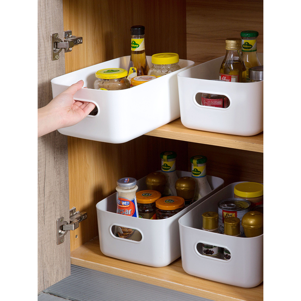 Sundry storage box Desktop plastic Cosmetics Kitchen storage. Snack ...