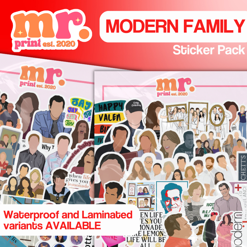 MODERN FAMILY STICKERS SITCOM SERIES | WATERPROOF STICKERS | Shopee ...