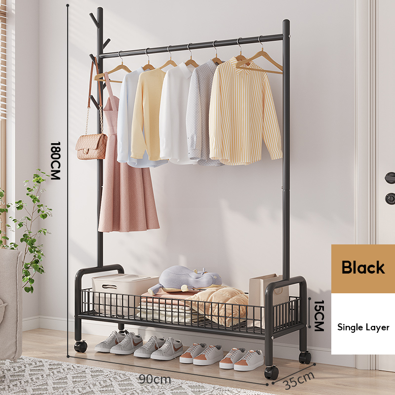 Clothes Rack with Wheels Metal Clothes Hanger Stainless Sampayan Drying ...