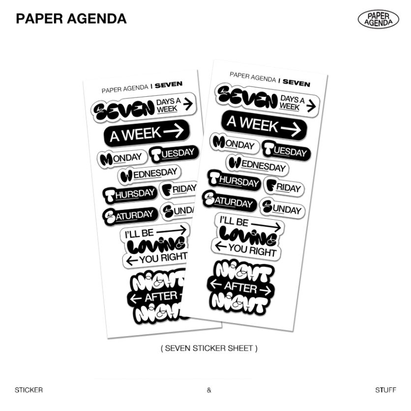 Seven Sticker Sheet by Paper Agenda | Shopee Philippines