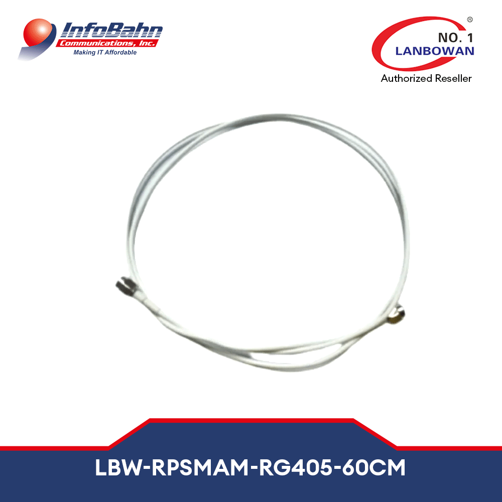 Lanbowan Rp-Sma To Rp-Sma, Pigtails "Heavy Duty" 60 Cm I Rg405 Rpsmam-Rg405-60cm Infobahn ...
