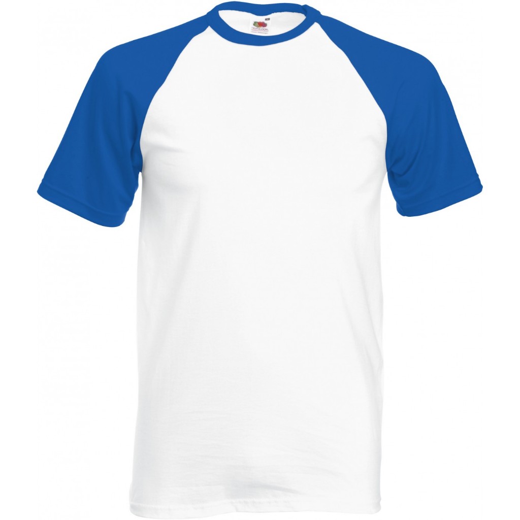 Yappee Raglan Trifit white with Royal Blue Sleeve & Neckline Tshirt ...