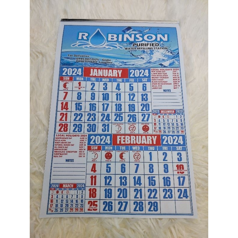 50pcs. Commercial Calendar Legal size (8.5x13 inches) | Shopee Philippines