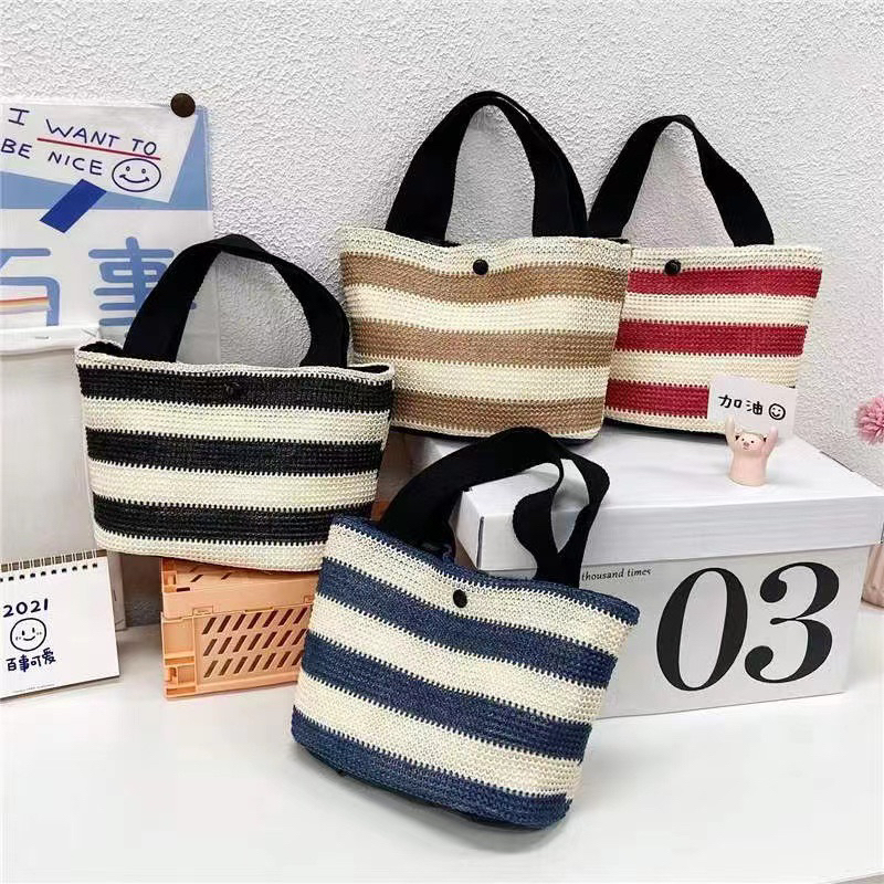 AW Summer Bohemian Handwoven Bag Women's Straw Wrap Bag Rattan Basket ...