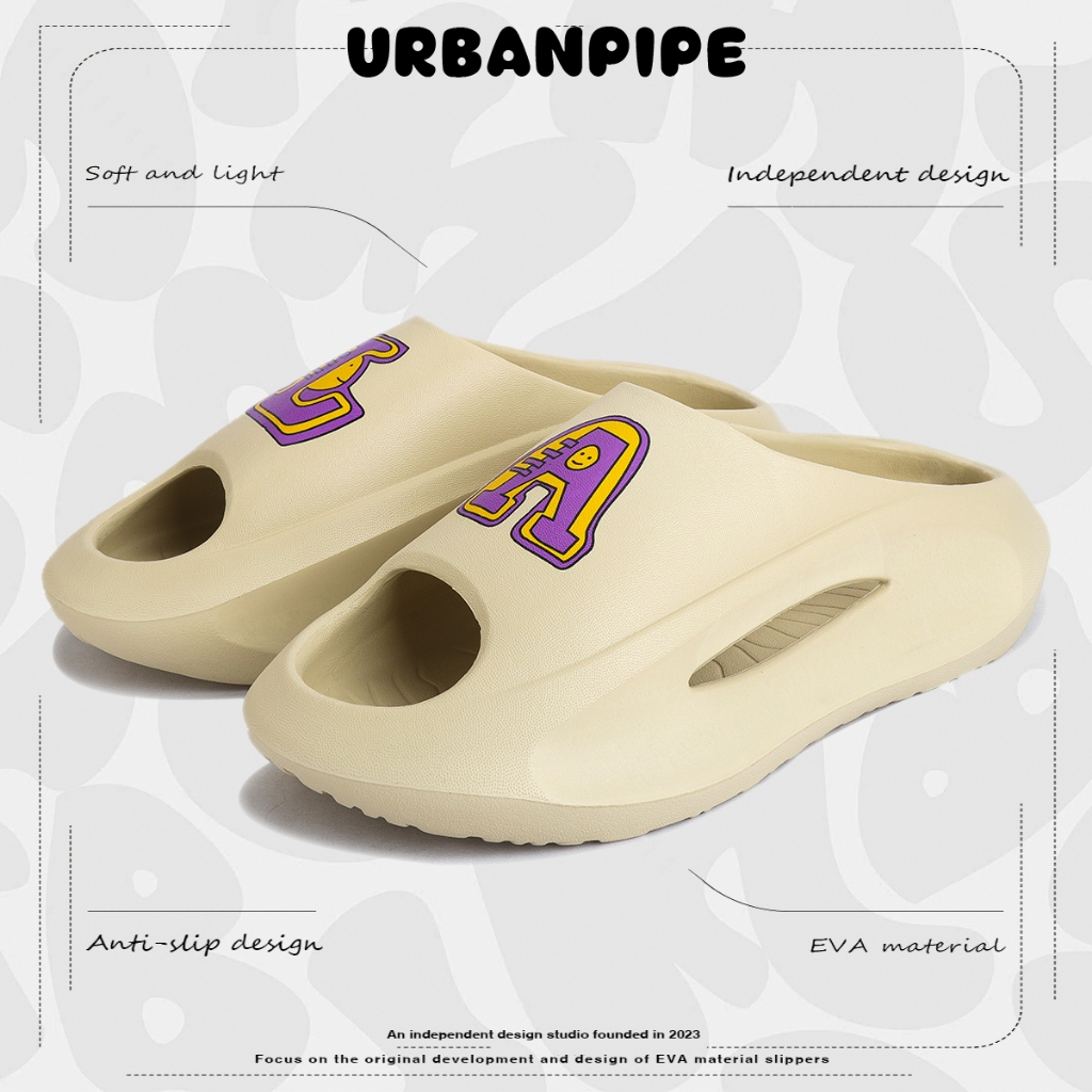 URBANPIPE LA Basketball Street Slippers For Men Comfy Non-Slip ...