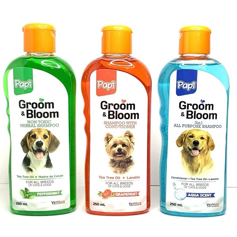Papi Groom Bloom Shampoo 250 ml , 525ml 1000ml 1 Liter Amitraz Shampoo ...
