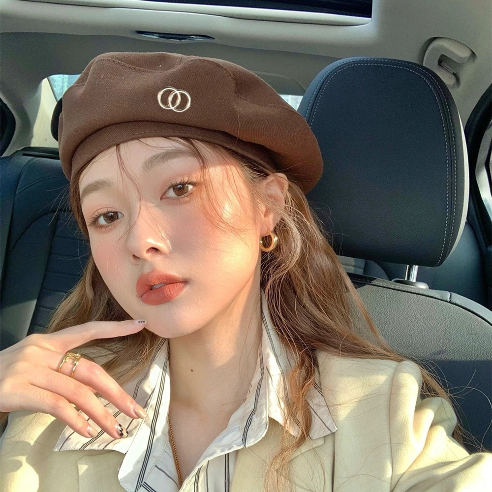 COD Girl Berets Hat Classic Solid Color Printer Hat French Korean Style ...