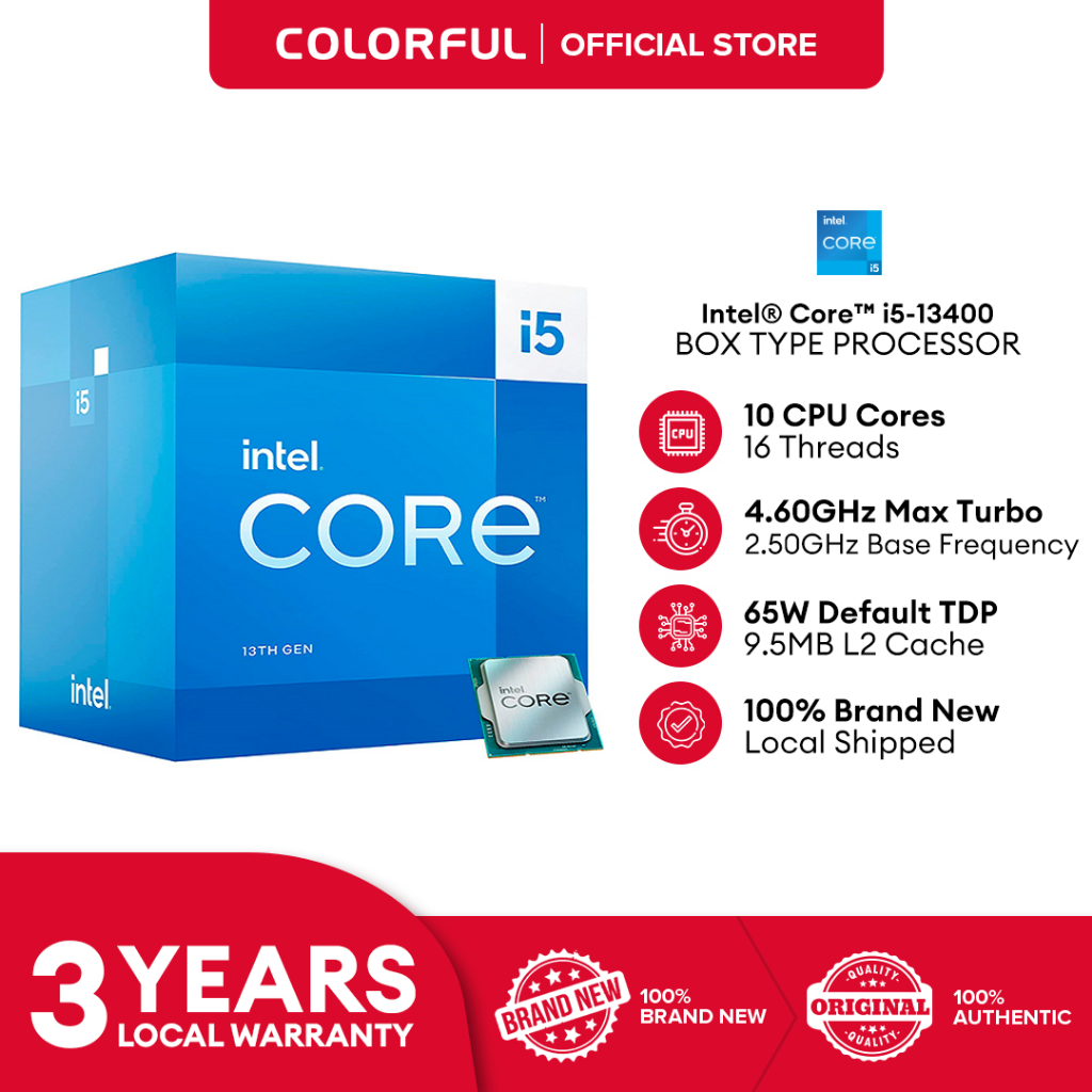 Intel® Core™ i5-13400 Boxed Desktop Processor (CPU Cooler Included ...