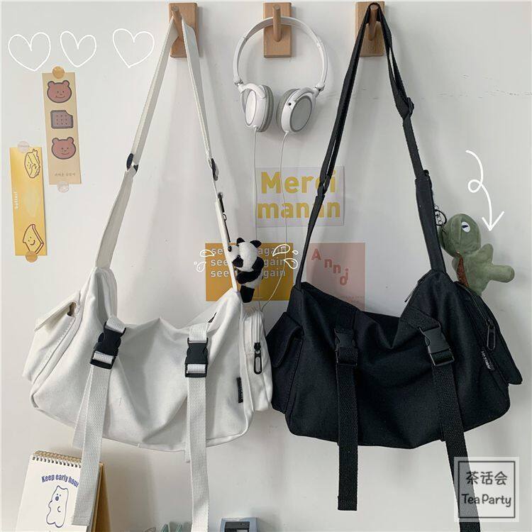 Canvas Shoulder Tote Bag Large Crossbody Bag for Women Men Japanese ...