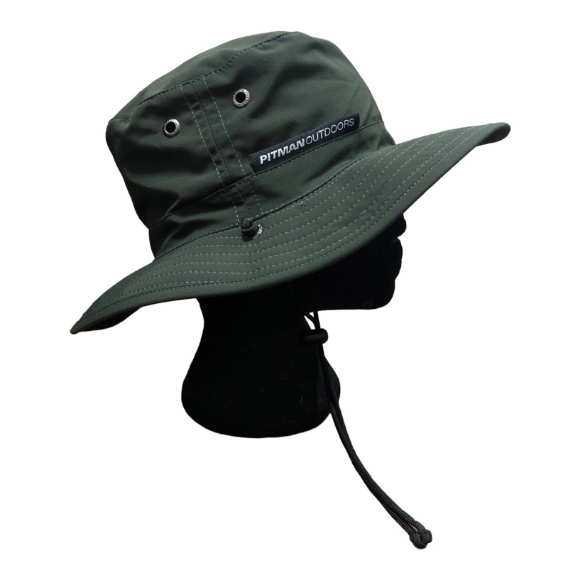 Pitman Outdoors REGULAR BRIM BUSH HAT - Quick-Dry Fabric w/ Paracord ...