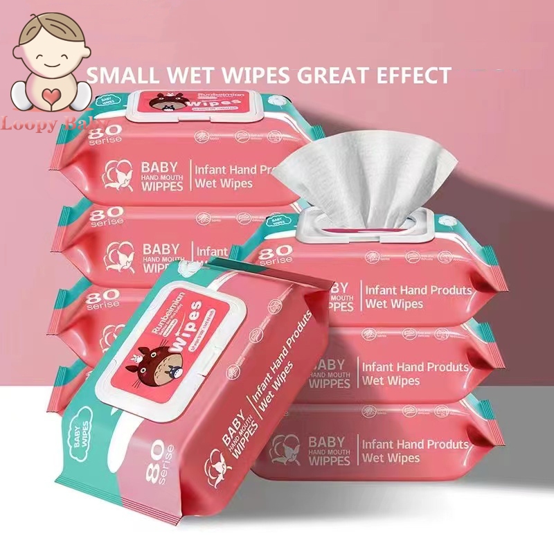 Wipes for Baby 80pcs Per Pack Baby Wipes Wet Wipes No-Alcohol Gentle ...