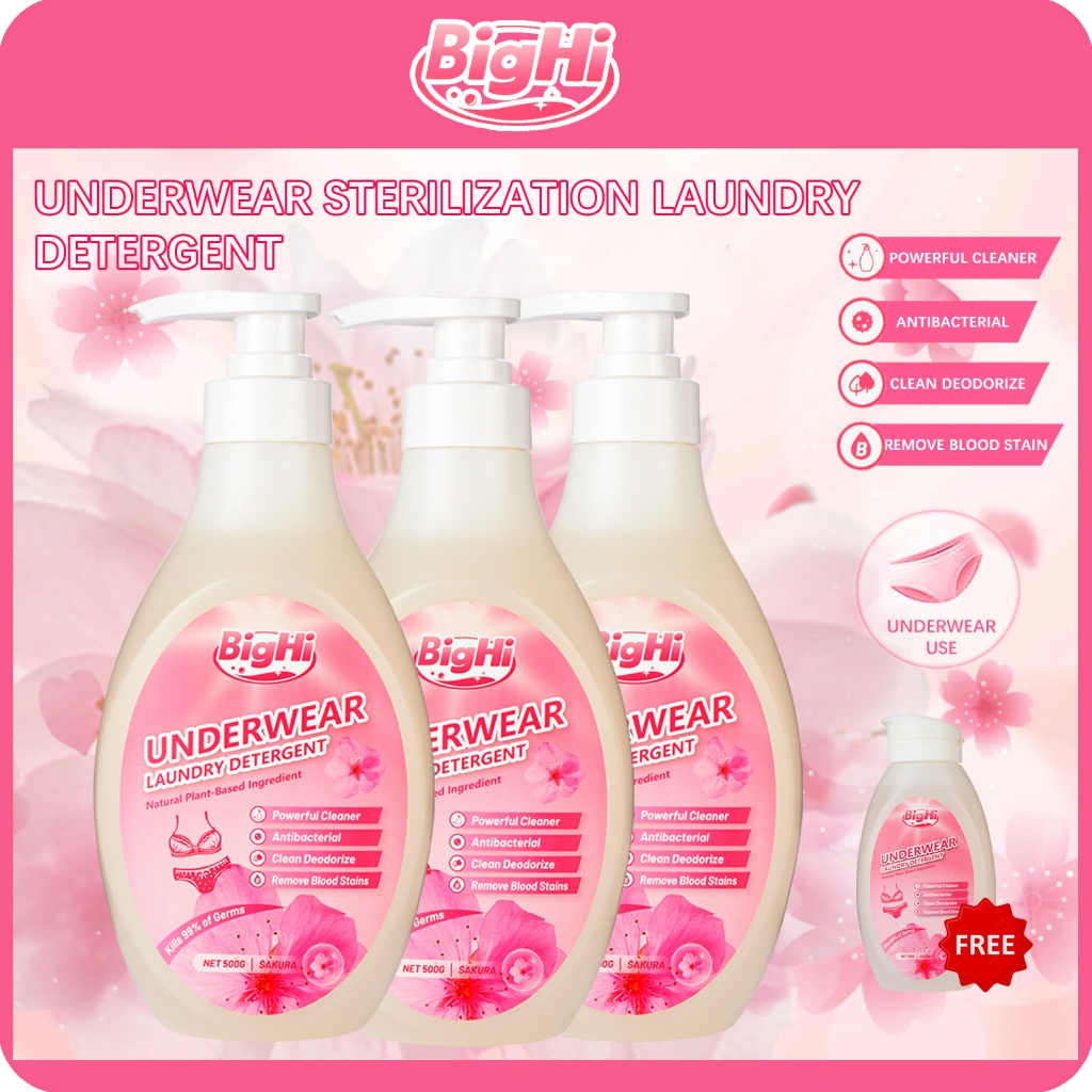BigHi Underwear Laundry Liquid Detergent Lingerie Cleaner Powerful Antibacterial Stain Remover ...