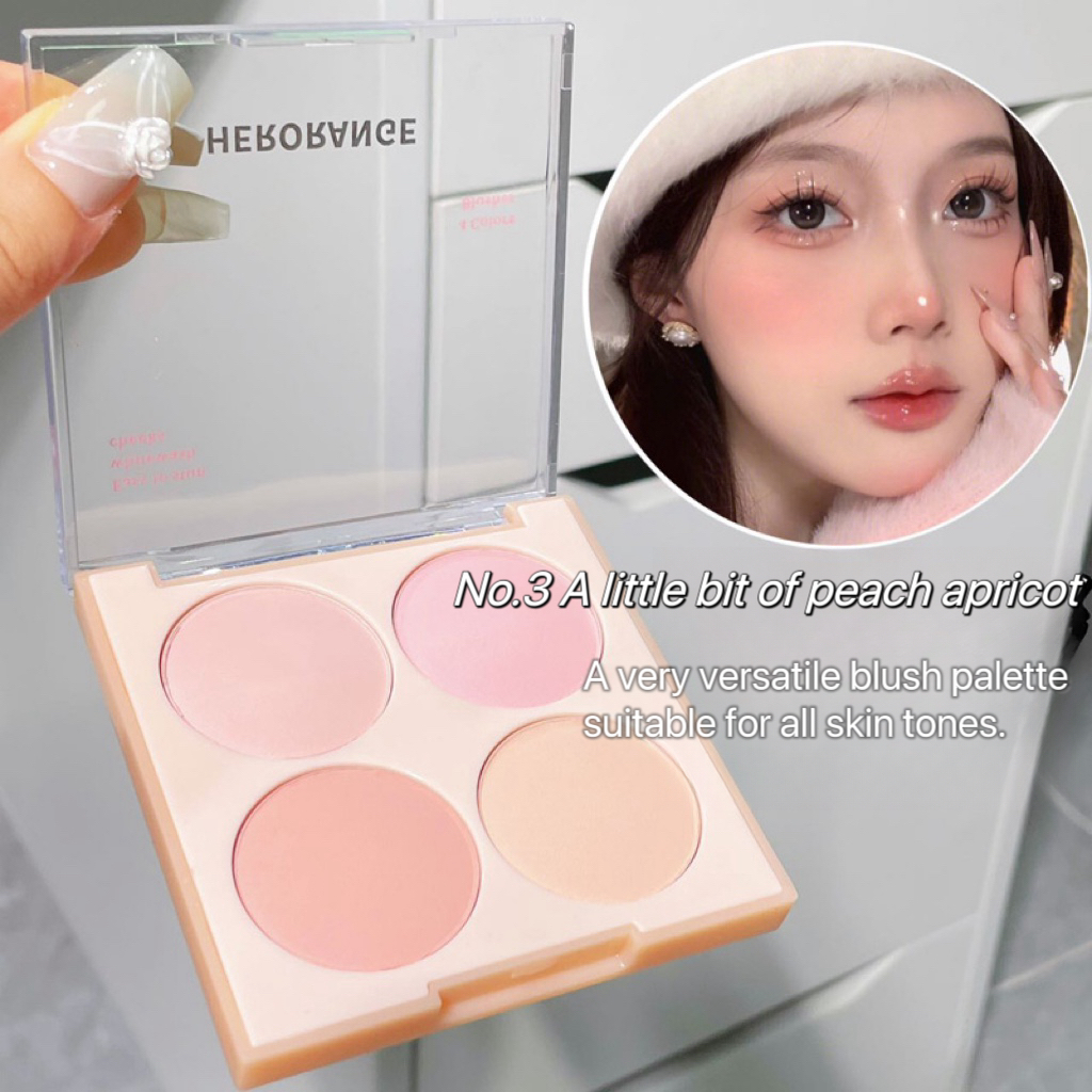 COD New Matte 4 color Blush Pressed Powder Rich Pigmented Smooth ...