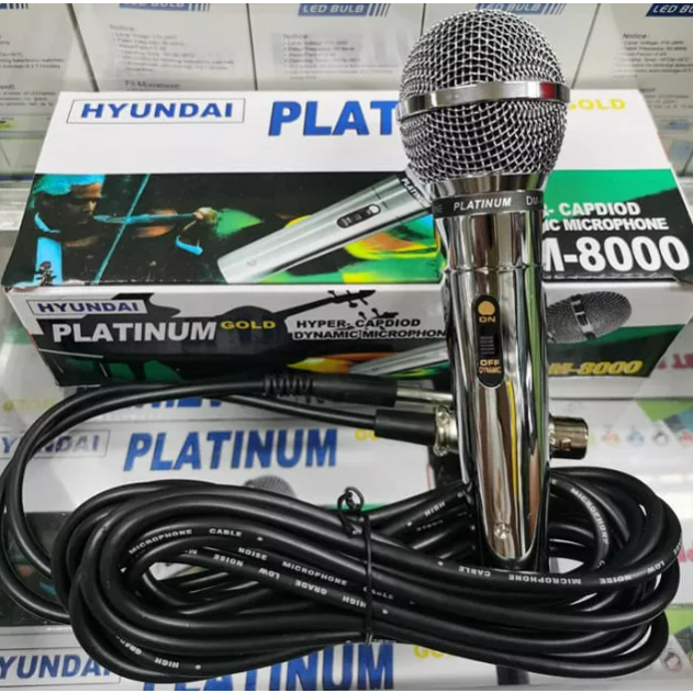 Hyundai Platinum DM-8000/DM-8000PLUS/DMD-5500 Wired Microphone Hype-Capdiod Dynamic Microphone ...