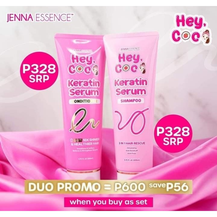 Hey Coco Keratin Serum Shampoo & Conditioner by Jenna Essence | Shopee ...