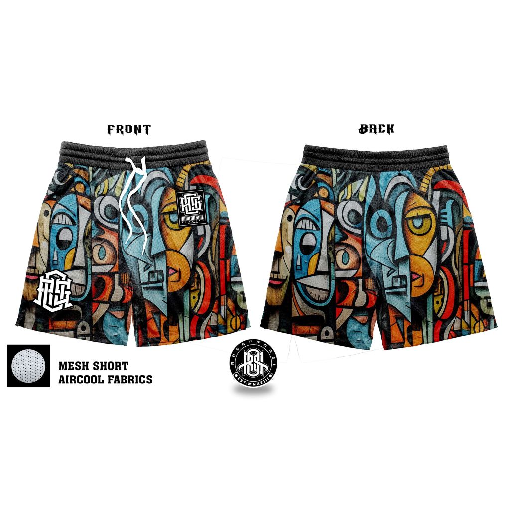 ROS MS27 UNISEX AIRCOOL MESH SHORT w/ 2 SIDE POCKETS FULL SUBLIMATION ...
