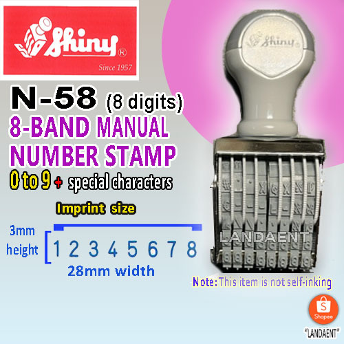SHINY 8-Band Number Stamp (N-58) | Shopee Philippines