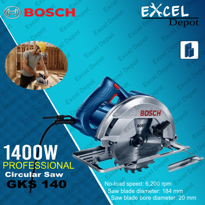 BOSCH Professional Hand-Held Circular Saw GKS 140 100% Original 1400W ...