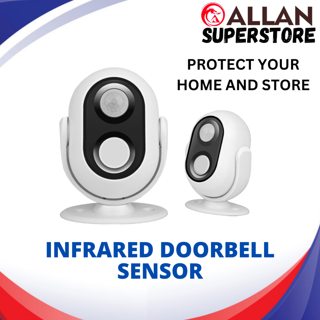 Allan Superstore Wireless Motion Sensor Doorbell Human Body Infrared IR ...