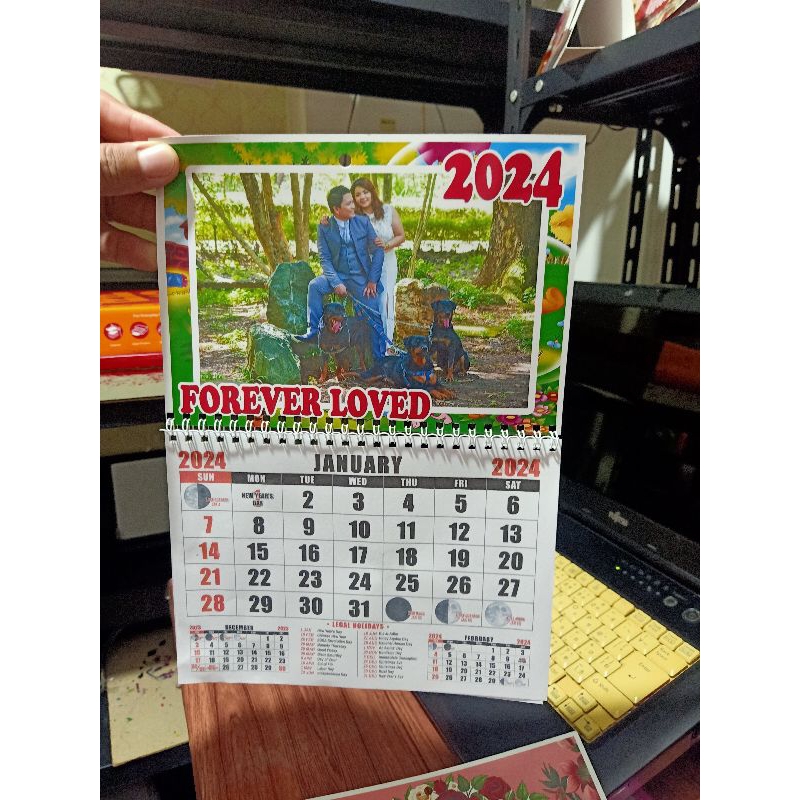 2024 personalized flipped hanging calendar | Shopee Philippines