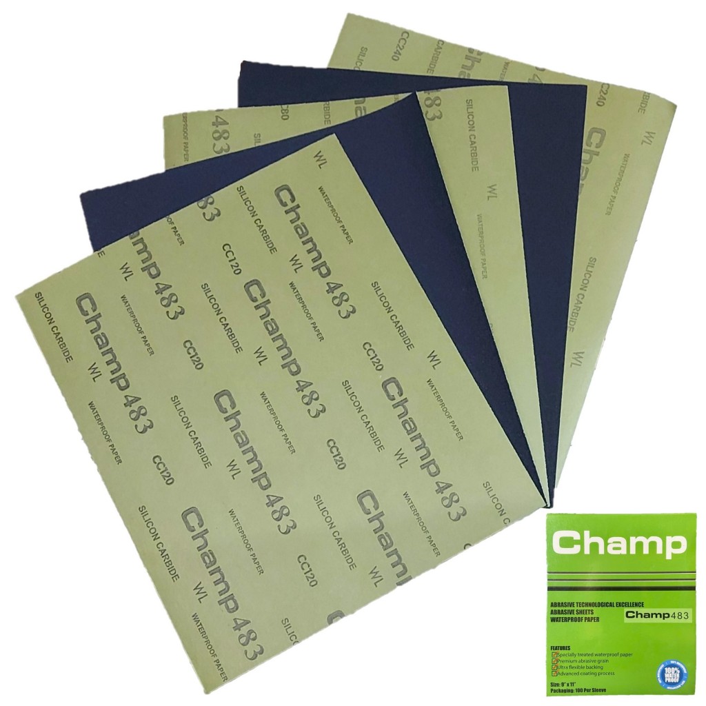 Champ Sandpaper Liha Abrasive Sand Paper 9" x 11"- Grit 80 to 240 ...