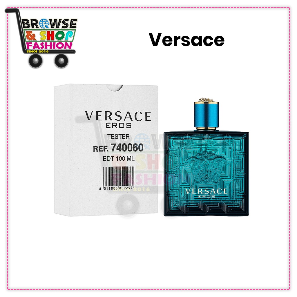 Original Versace Eros 100ml EDT Demo Tester Box | Shopee Philippines