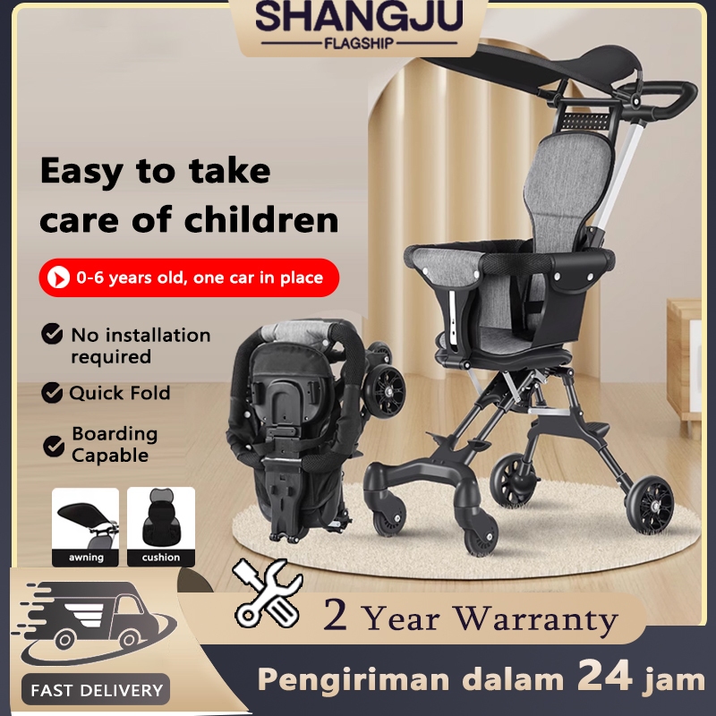 Folding baby stroller 0-36months 4wheels lightweight two-way stable ...