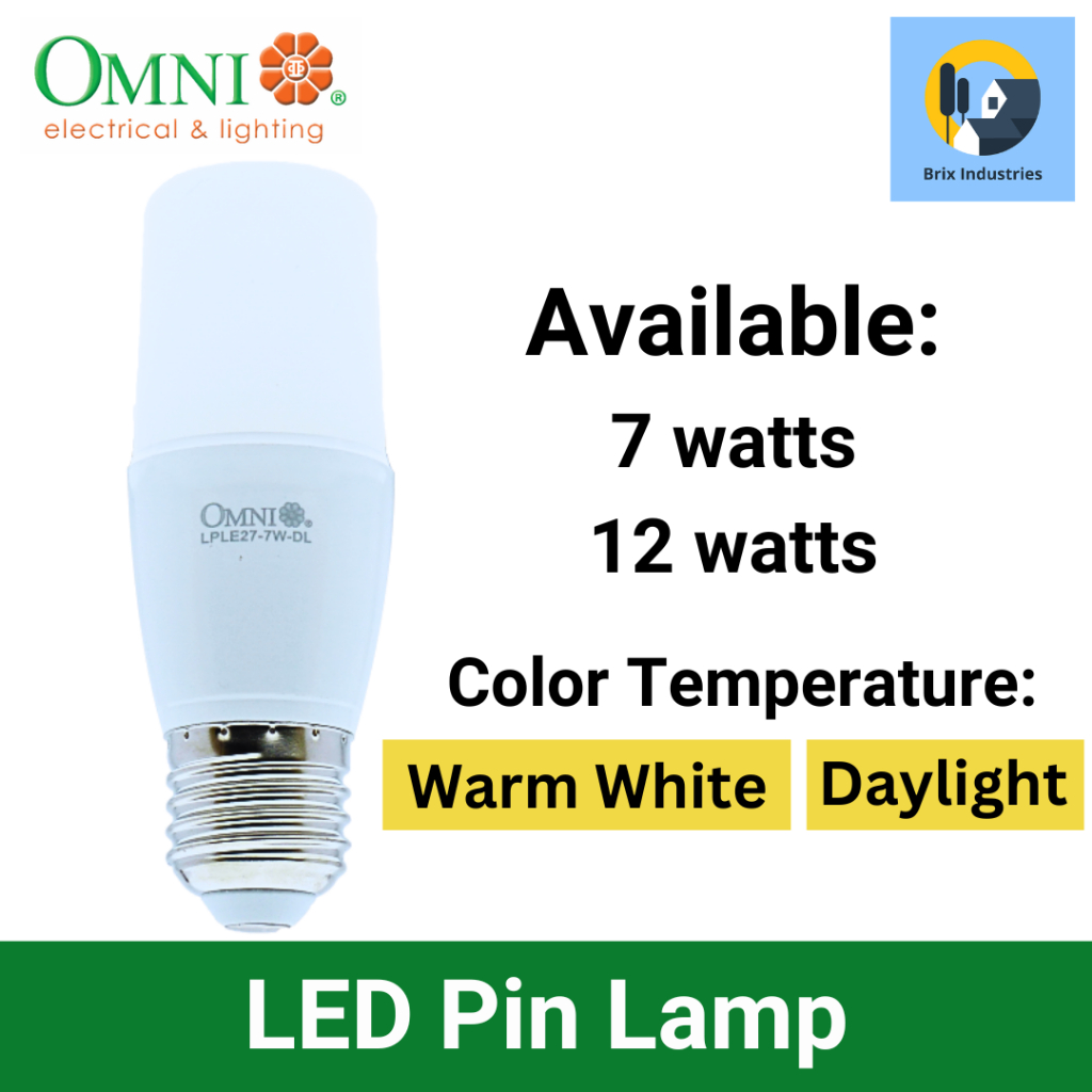 Omni LED Pin Light Daylight or Warm White 7W or 12W Pin Lamp | Shopee ...