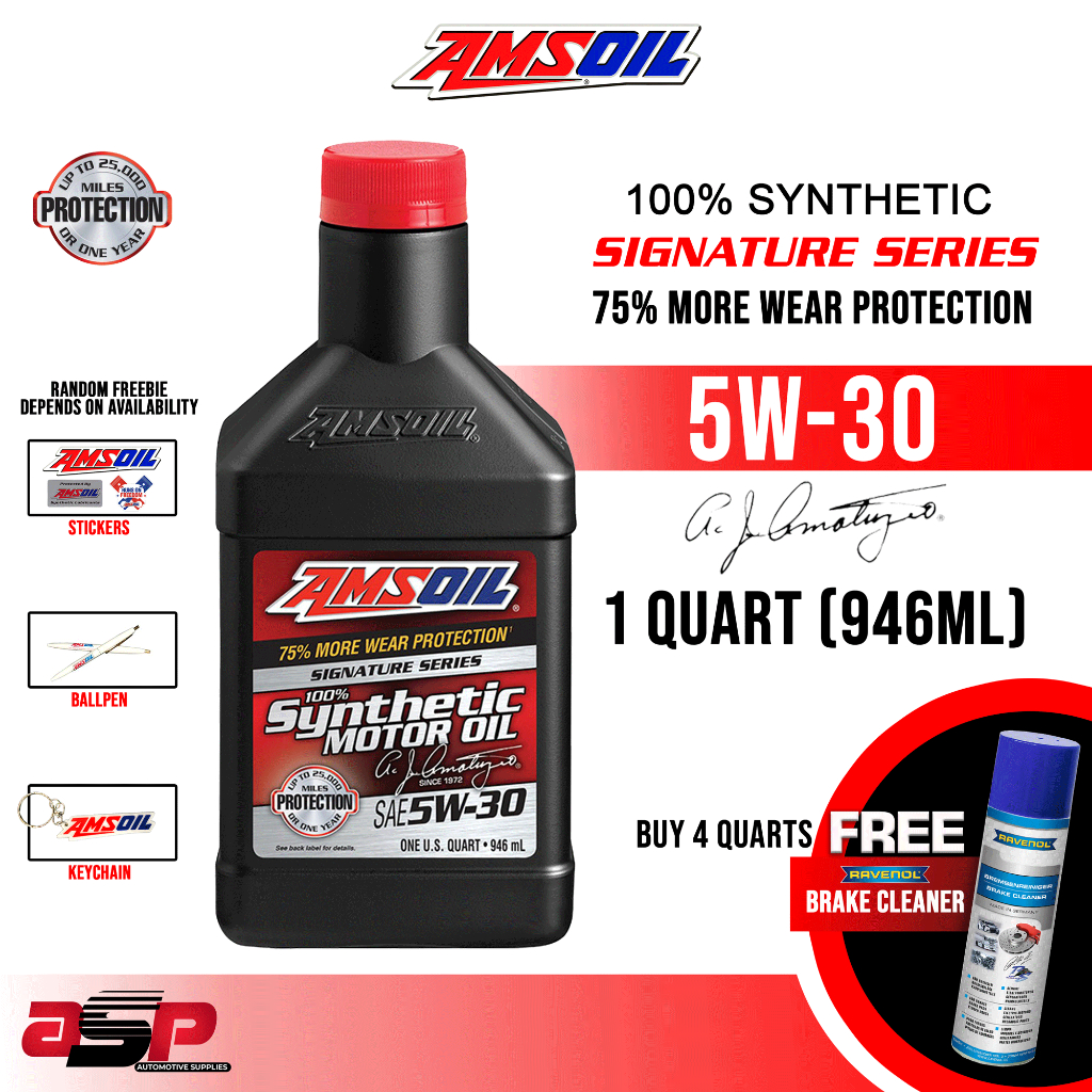 AMSOIL 5W-30 Signature Series 100% Synthetic Oil 1 Quart (946ml ...